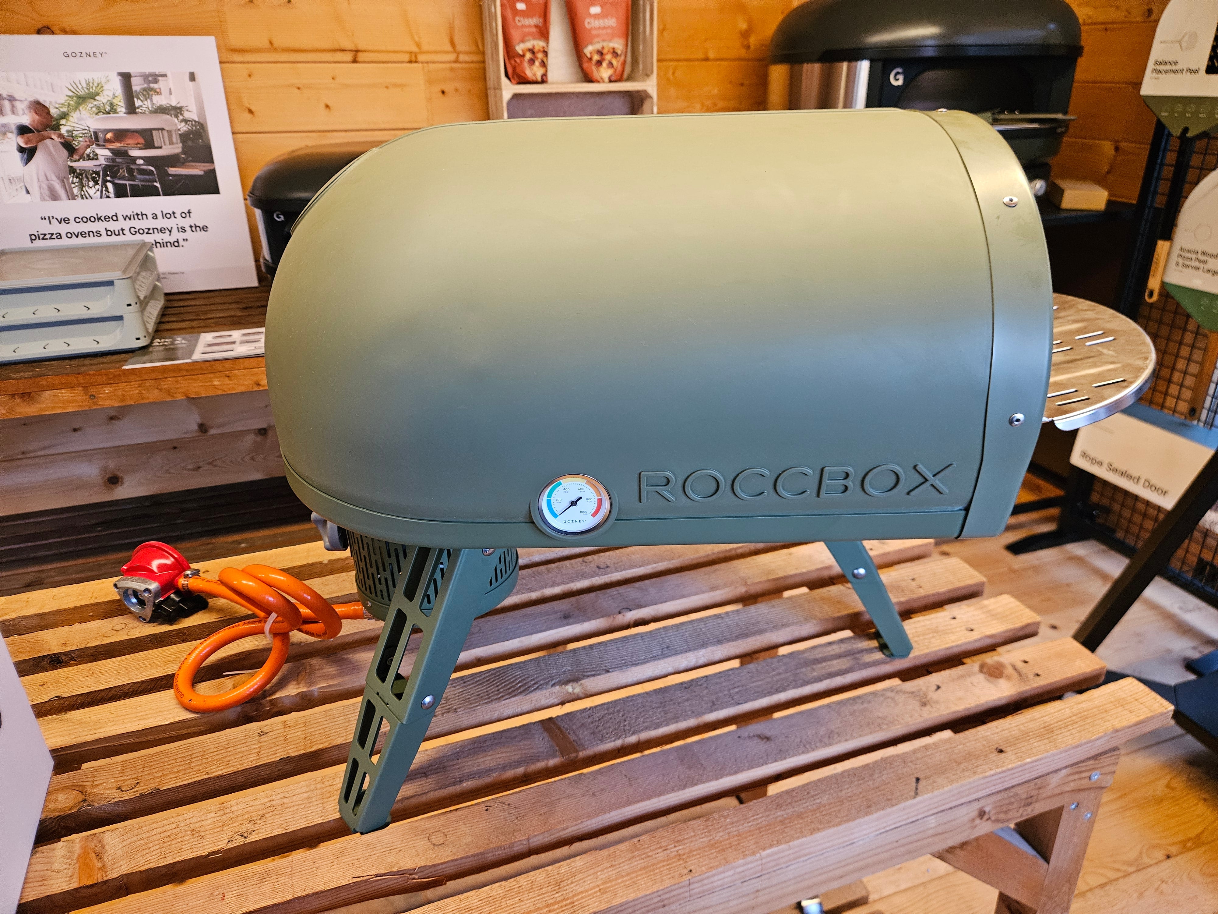 #233 EX-DISPLAY Gozney Roccbox Gas Pizza Oven in Monochrome Olive Green ...