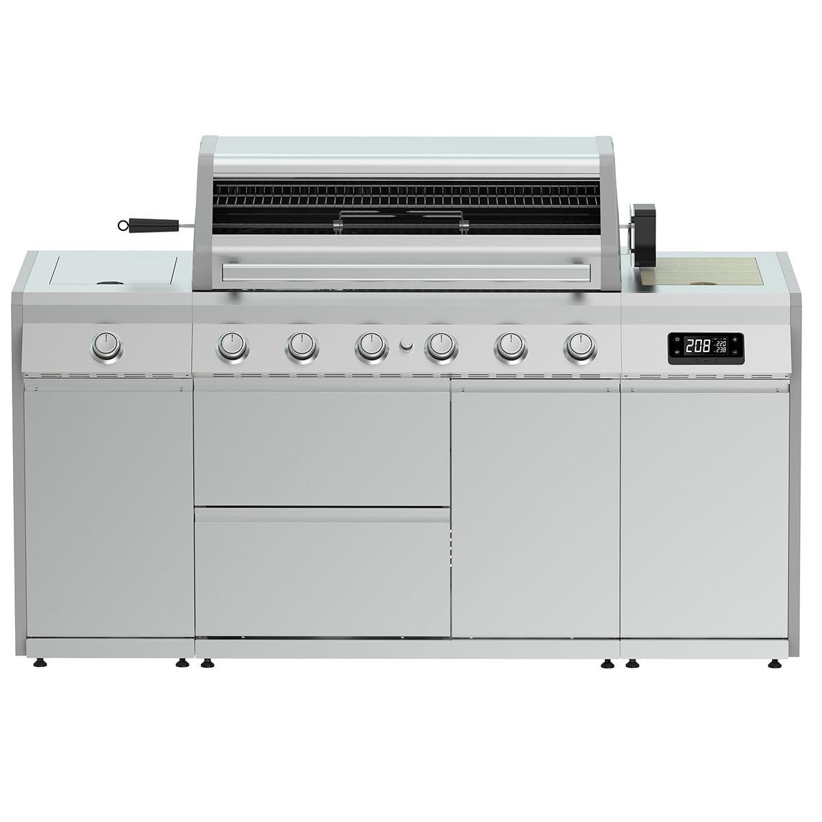 Grillstream Island 6 Burner Hybrid Gas & Charcoal BBQ | BBQ Land