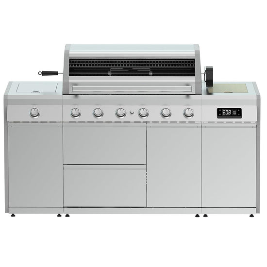 Grillstream Island 6 Burner Hybrid Gas & Charcoal BBQ | BBQ Land