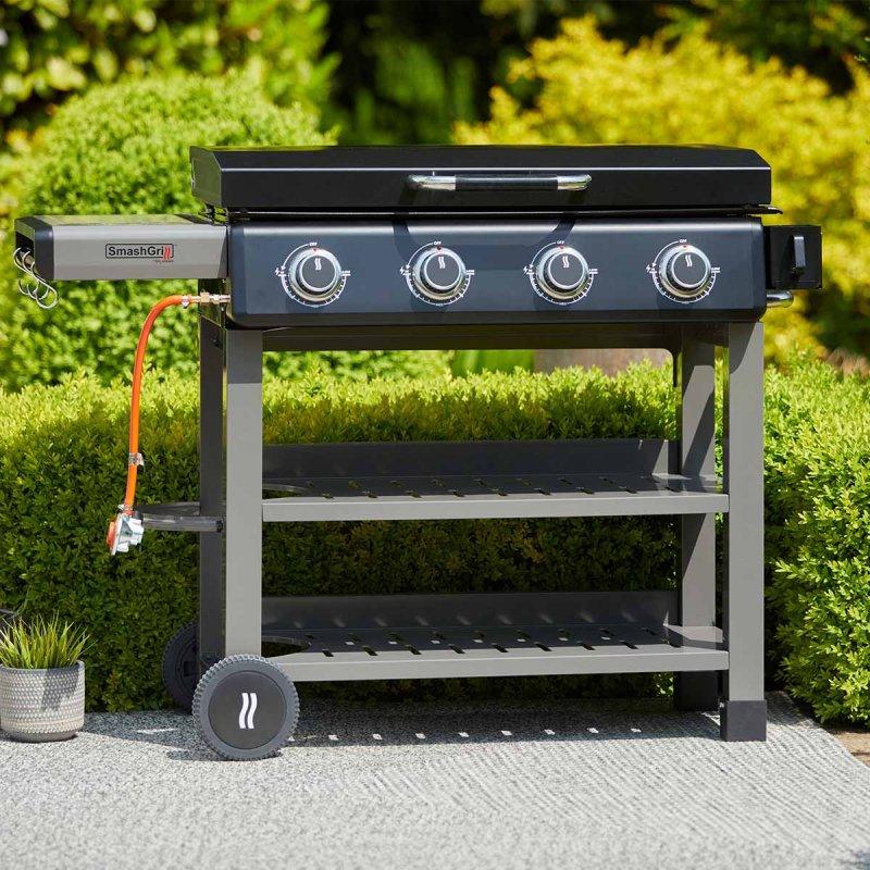 Grillstream SmashGrill 4 Burner Plancha BBQ with Hood | BBQ Land
