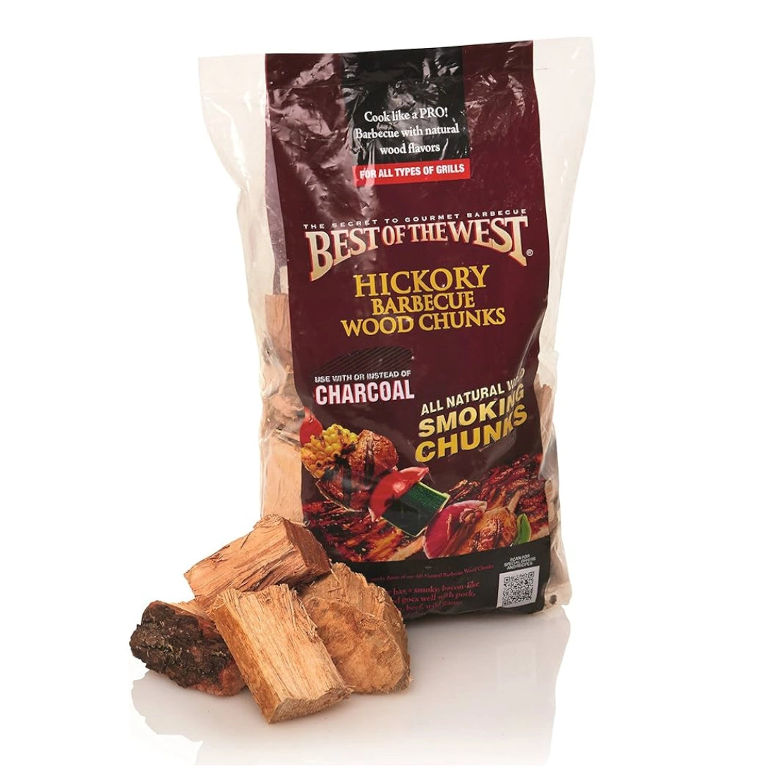 Hickory Wood Chunks 5.6 Litres (approx 2.7kg) | BBQ Land
