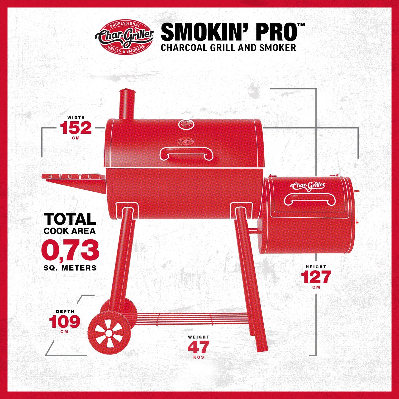 Smokin' Pro Charcoal BBQ and Offset Smoker by Char-Griller | BBQ Land