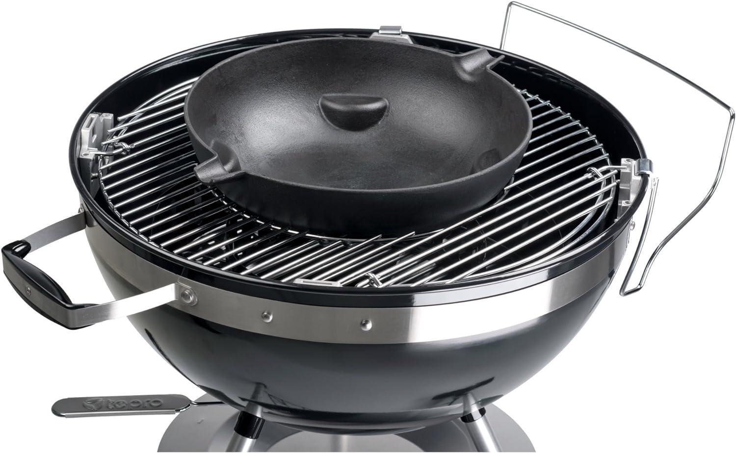 Tepro Cast Iron Wok Inlay for use with 57cm Grid-in-Grid System | BBQ Land