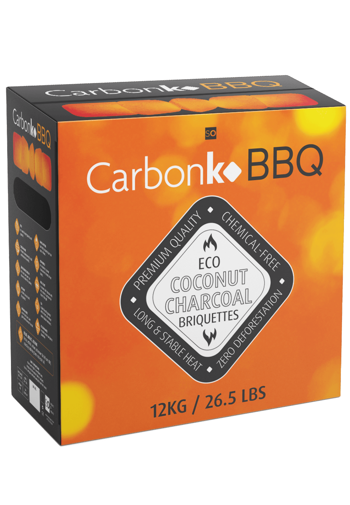 12kg Coconut Shell BBQ Charcoal Briquettes by Carbonko | BBQ Land